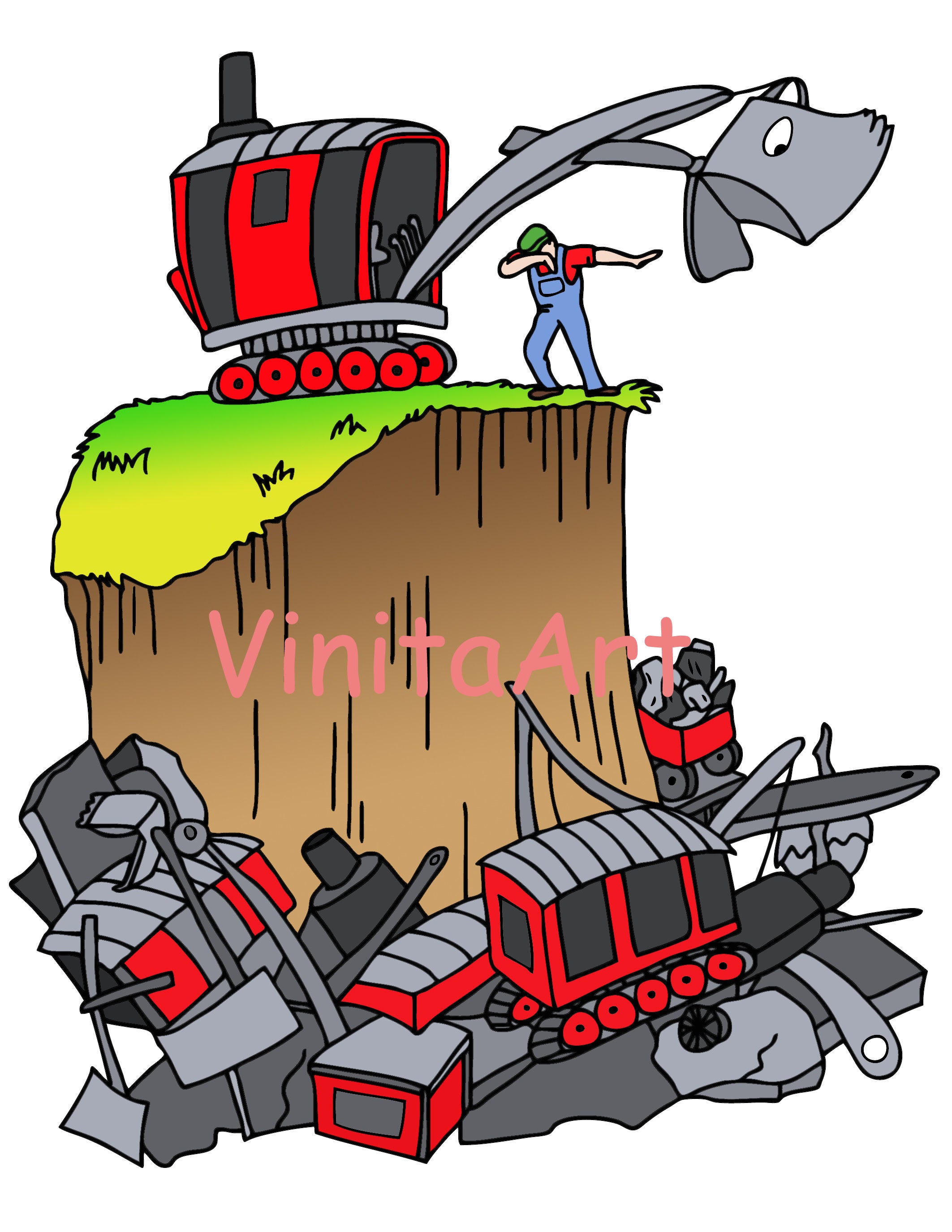 Steam Shovel Coloring Pages