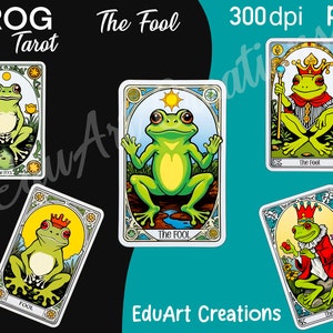 The Fool, Frog, Tarot Cards, High Resolution 300dpi PNG Printable ...
