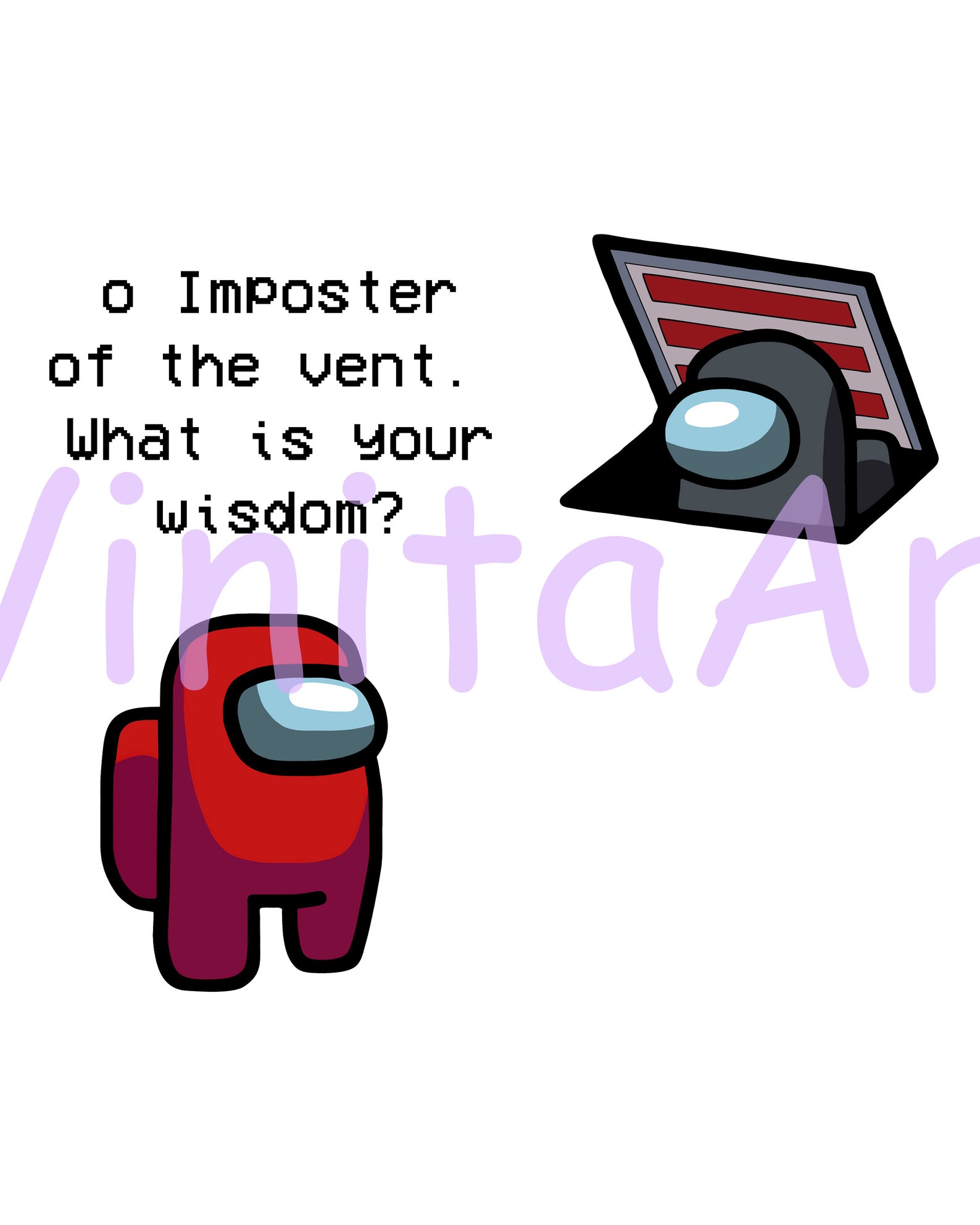 Printable Among Us Card Imposter of the Vent Digital | Etsy