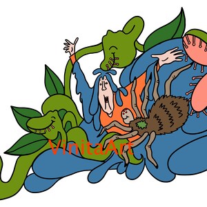 The Graves Family, Storybook Clipart, DIGITAL DOWNLOAD, Printable ...