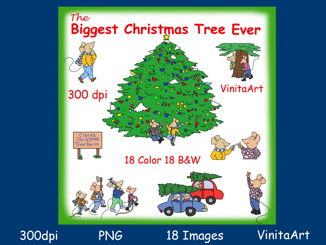The Biggest Christmas Tree Ever, Storybook Clip Art, Download Digital ...