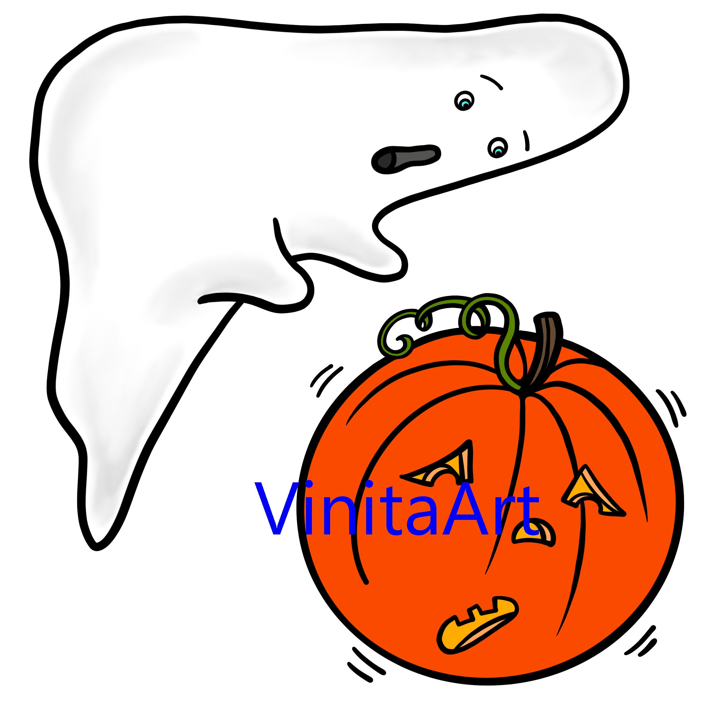 Halloween Clipart the Itsy Bitsy Pumpkin Storybook Clipart | Etsy