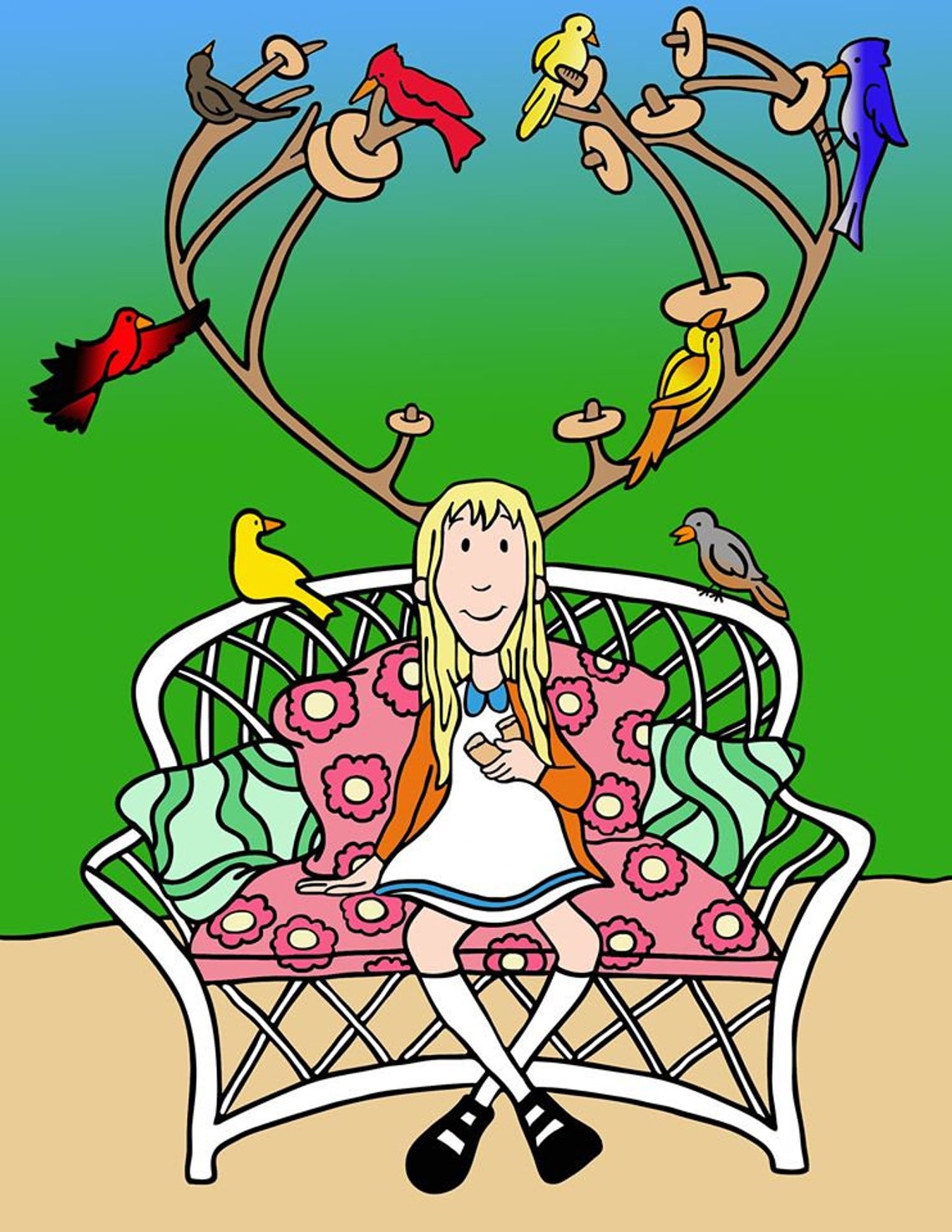 Imogene's Antlers Imogenes Antlers Story Book Clip Art - Etsy