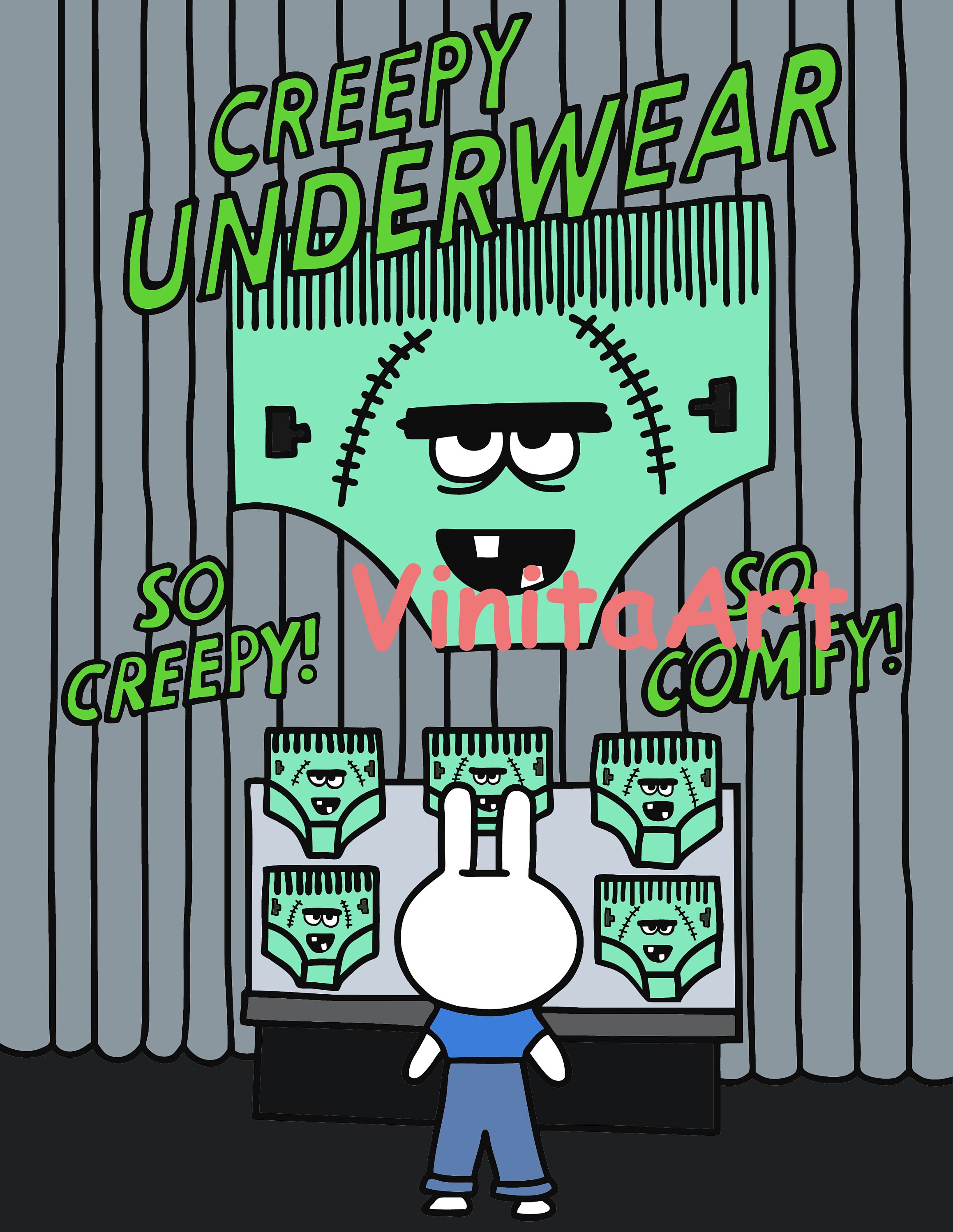 Halloween Clipart Creepy Pair of Underwear Clipart - Etsy