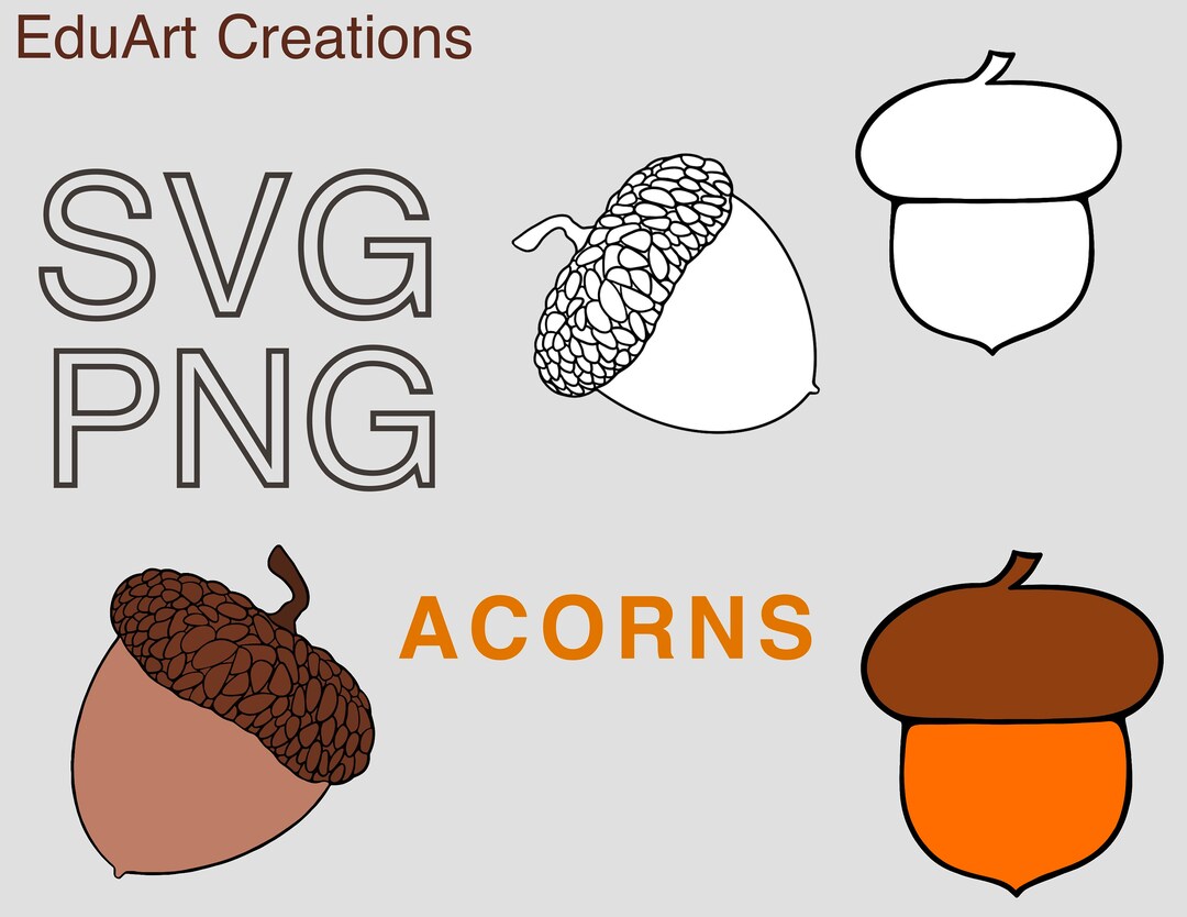Acorn Svg Bundle Acorn Svg Acorn Cut File Acorn Svg File Acorn Clipart ...