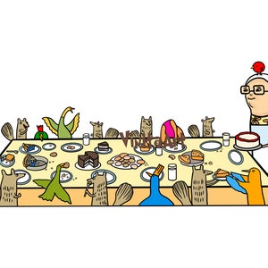 Those Darn Squirrels and the Cat Next Door, Storybook Clipart ...