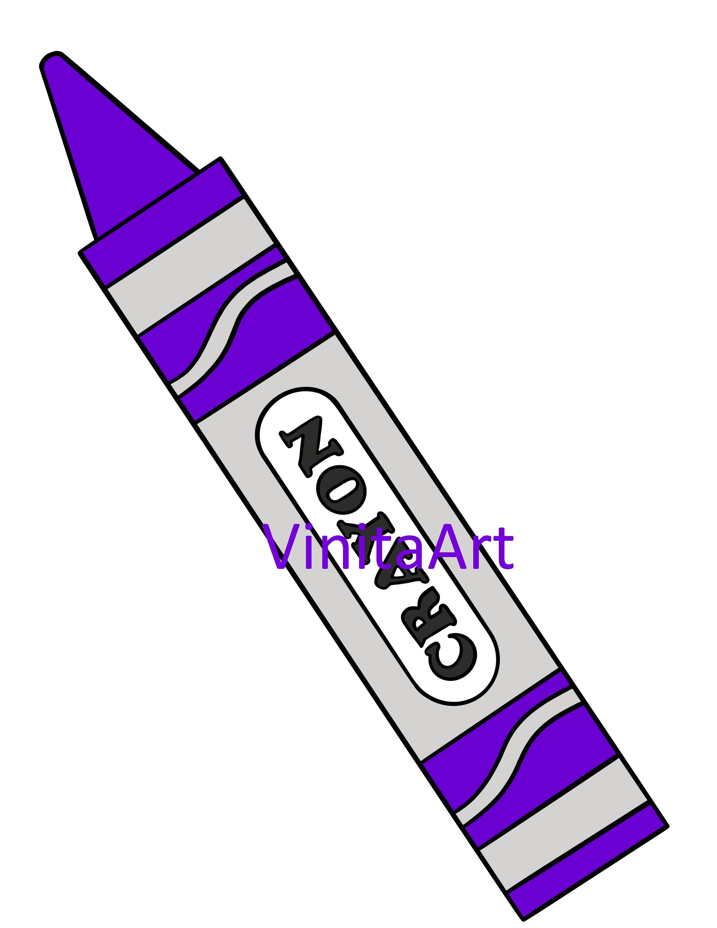 Violet Crayon Clipart