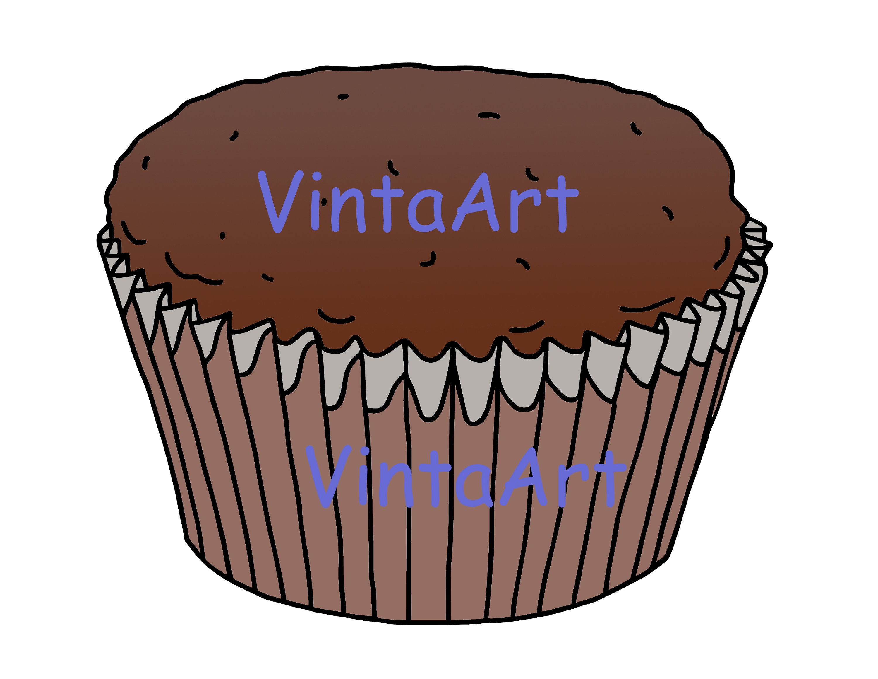 Frosting Cupcakes Clip Art Digital Download Dessert - Etsy