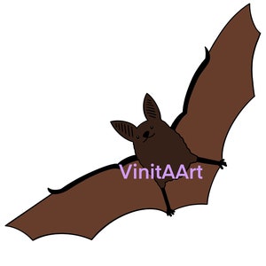 Bats, Bat Clipart, Digital Download Printable Commercial Use, 100 ...