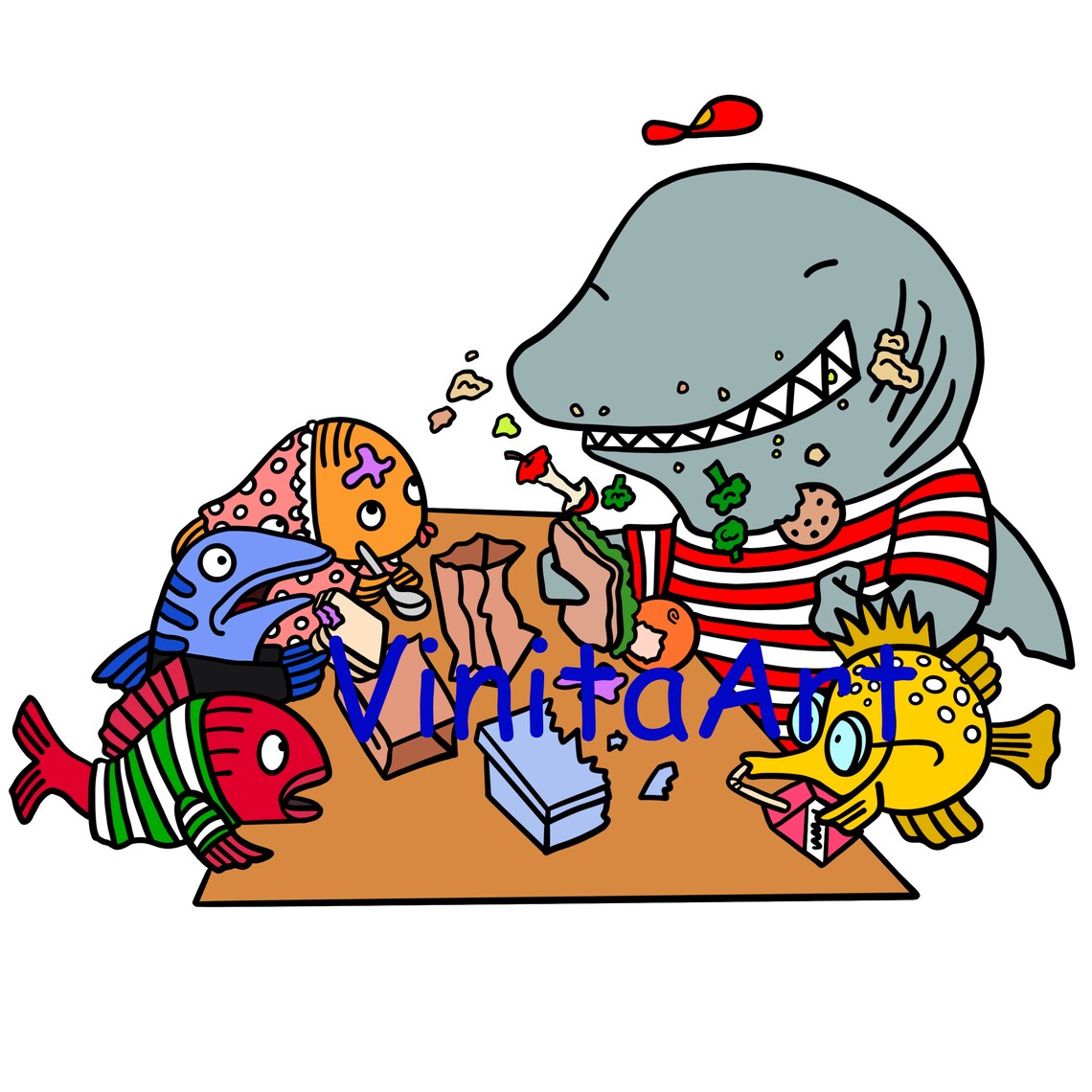 Clark The Shark storybook clipart digital download coloring | Etsy