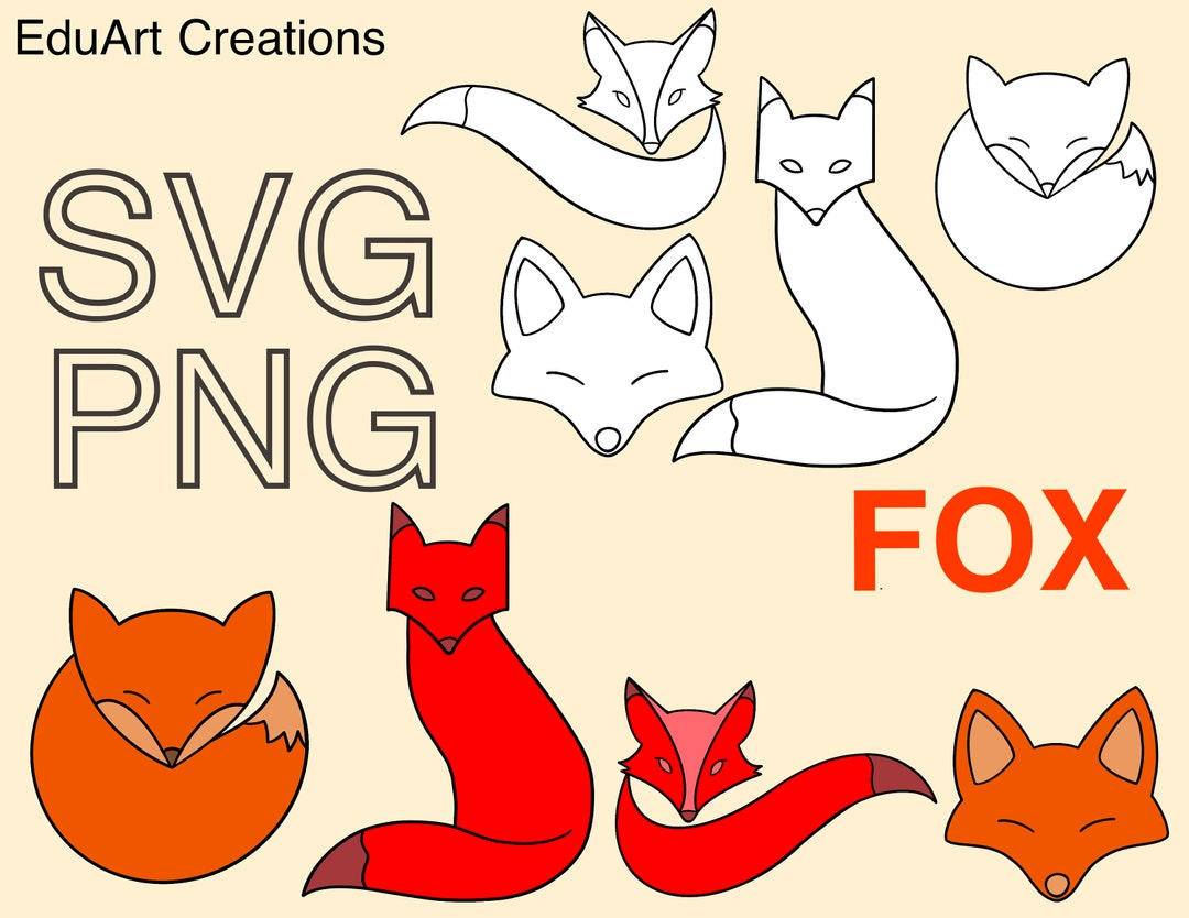Fox SVG, Foxes SVG, Cute Fox SVG, Fox Clip Art, Sleeping Fox Svg, Fox ...
