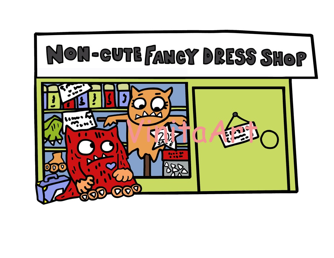 The Love Monster Story Book Clip Art Digital Printable - Etsy