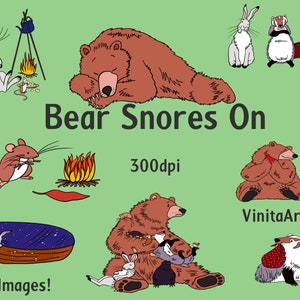 Bear Snores On storybook clipart digital download | Etsy