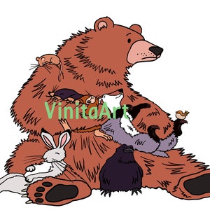 Bear Snores On Storybook Clipart Digital Download - Etsy
