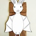 Printable Bat Puppet Paper Bag Puppet Digital Download - Etsy