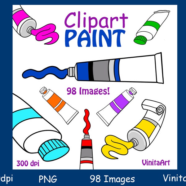 Paint Tube Clip Art - Etsy UK