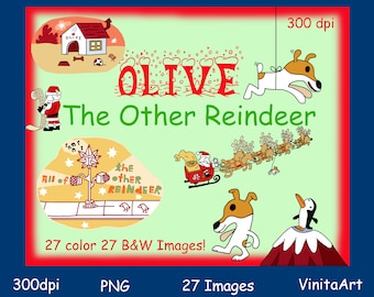 Olive the Other Reindeer Svg - Etsy