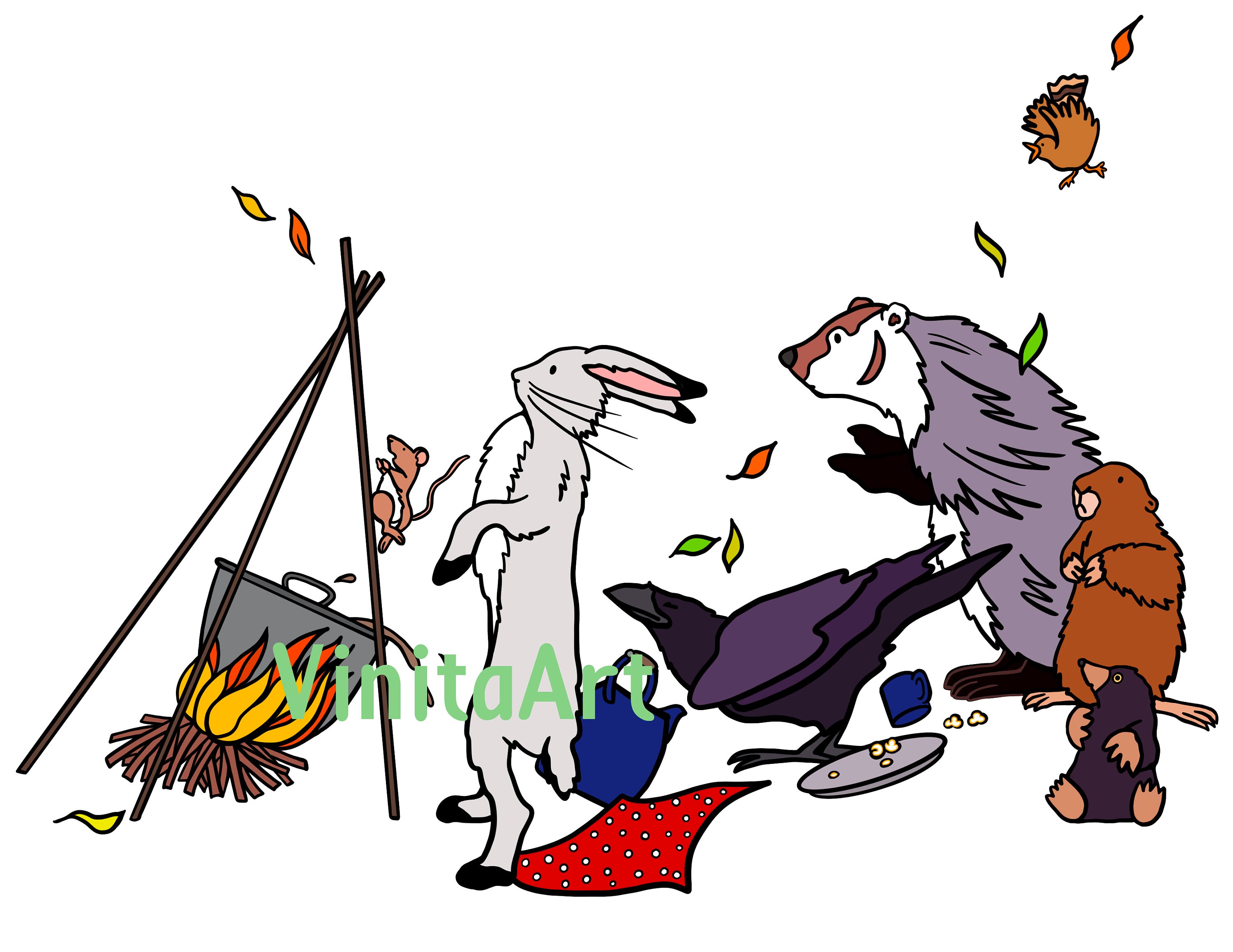 Bear Snores On Storybook Clipart Digital Download - Etsy