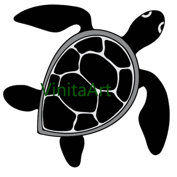 Sea Turtle Clipart Black And White