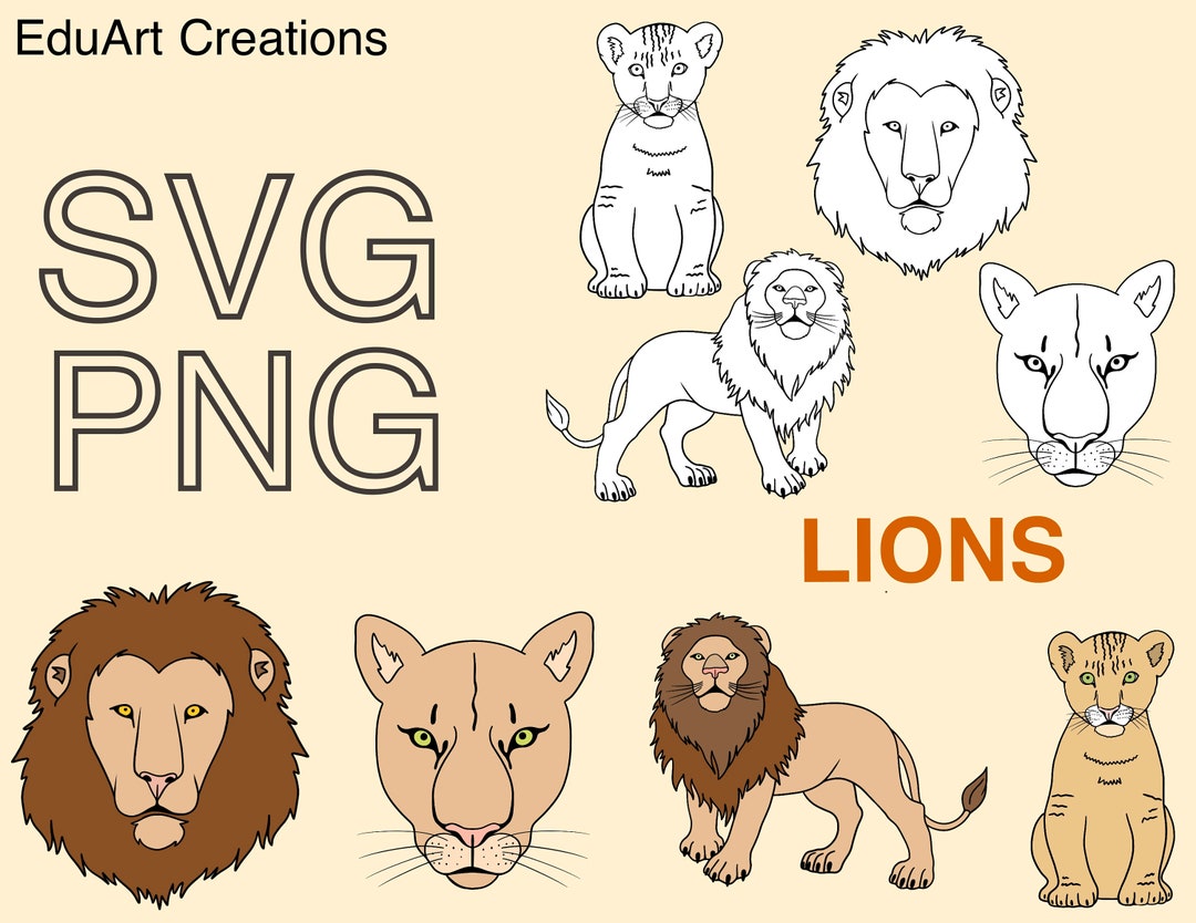Buy Lion SVG, Lion Svg File for Cricut, Lion Svg Designs, Lion Svg Cut ...