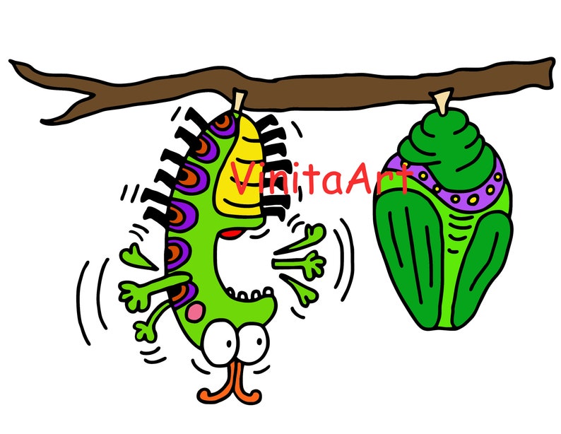 The Very Impatient Caterpillar Storybook Clip Art Digital - Etsy