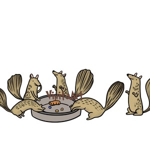 Those Darn Squirrels and the Cat Next Door, Storybook Clipart ...