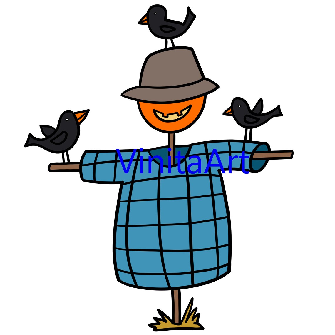 Halloween Clipart the Itsy Bitsy Pumpkin Storybook Clipart | Etsy