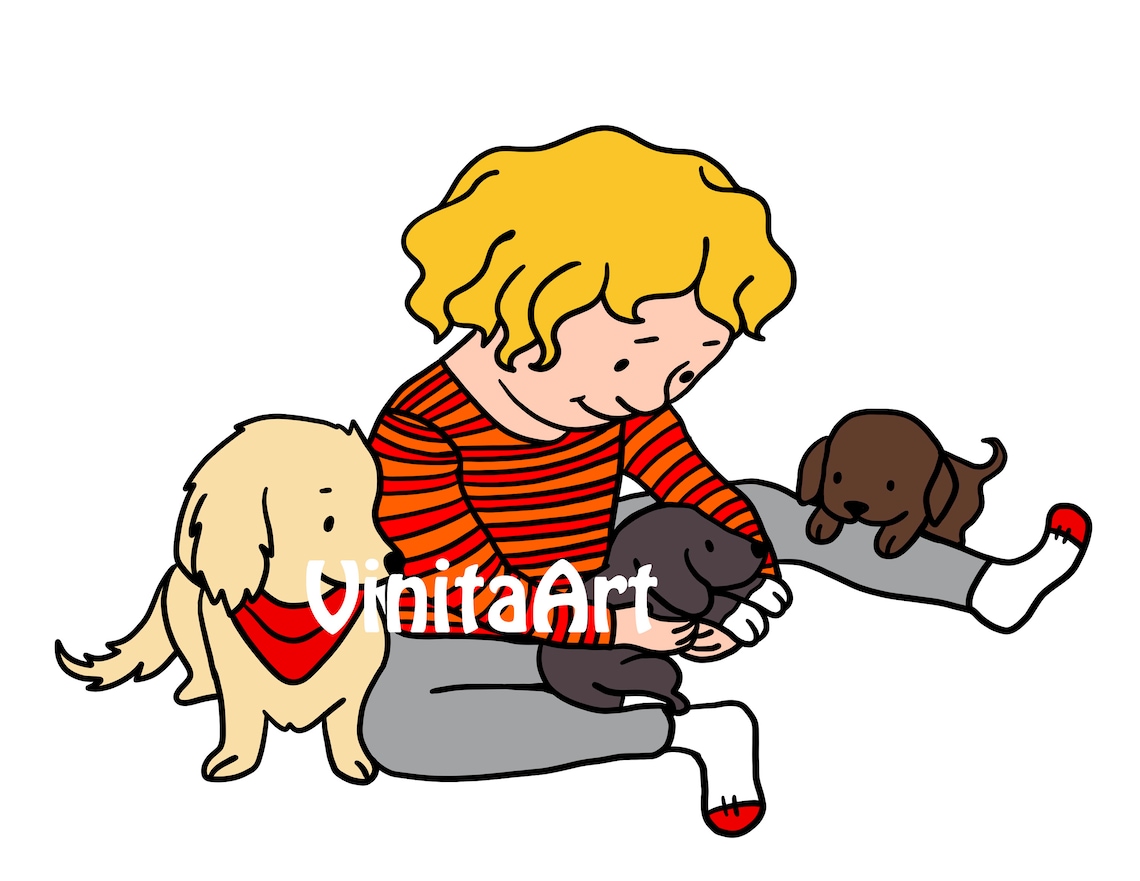When Billy Was A Dog Storybook Clipart Digital - Etsy