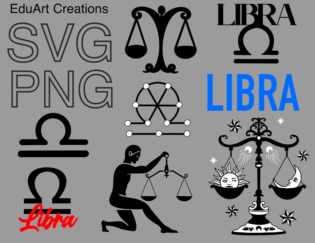 Libra Zodiac SVG File, Libra Zodiac Sign Cricut Design SVG, Libra Logo ...