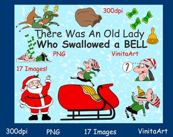 KPM Old Lady Who Swallowed a Bat Digital Clipart - Etsy