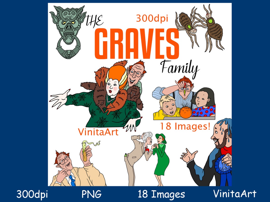 The Graves Family Storybook Clipart DIGITAL DOWNLOAD - Etsy