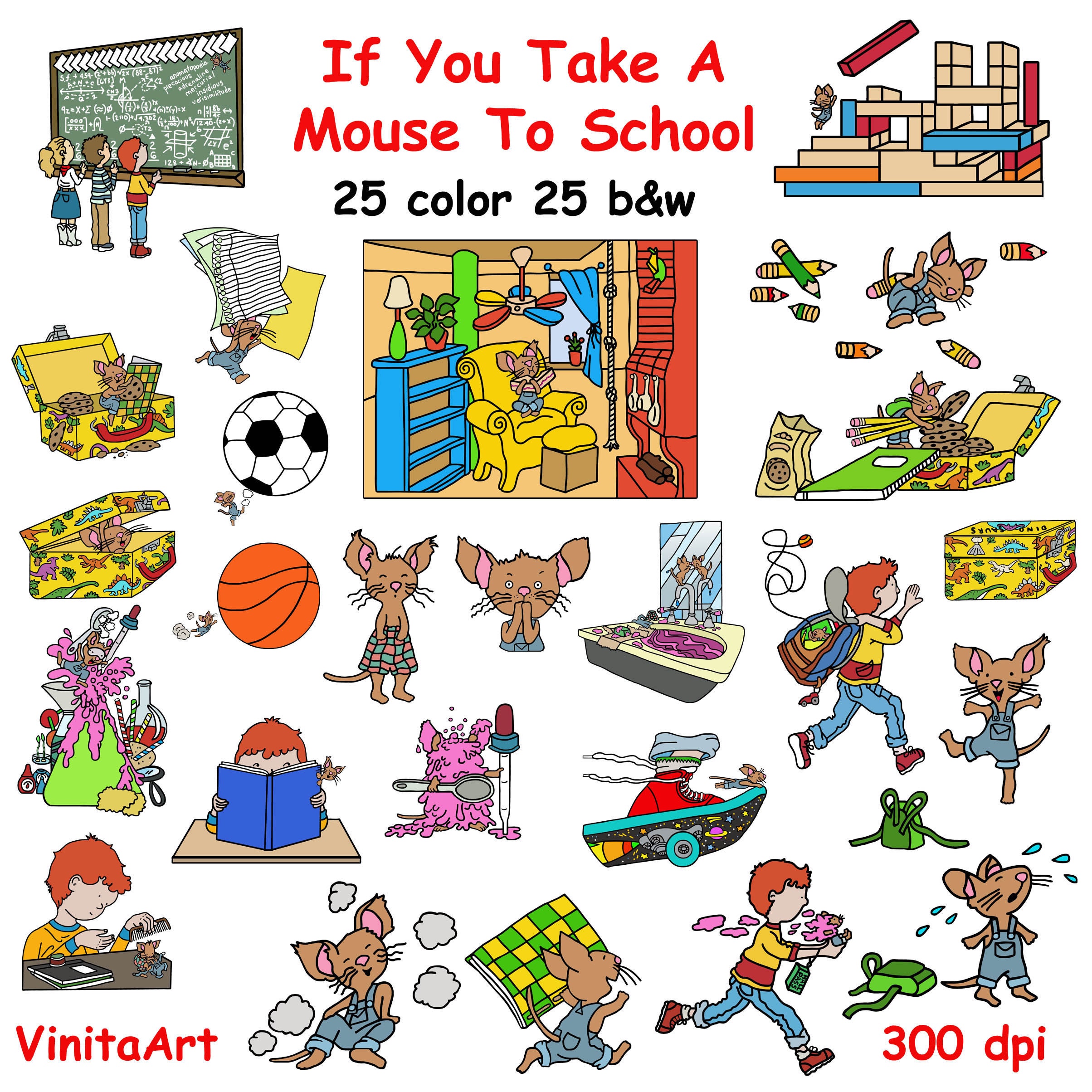 If You Take A Mouse to School Digital Download Printables - Etsy Ireland