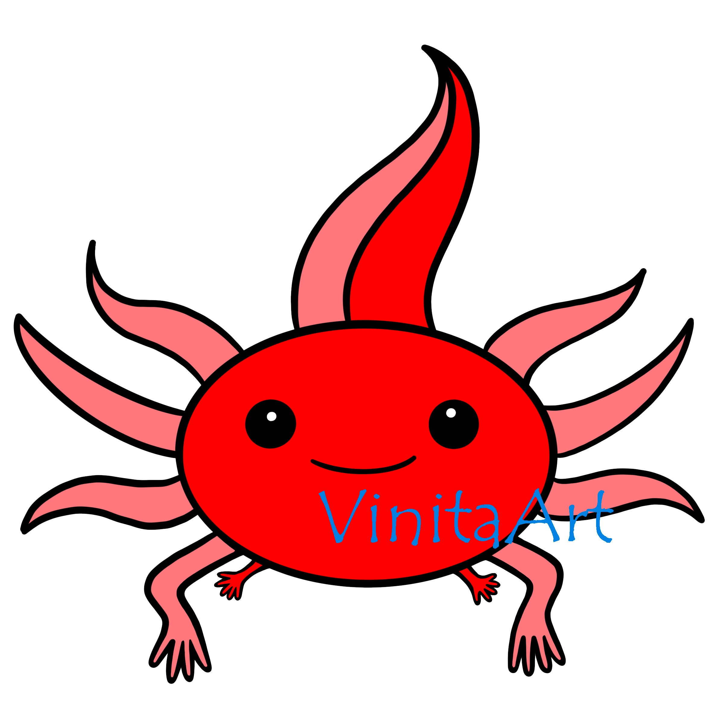 Axolotl Clipart DIGITAL Download Printable Amphibians 96 | Etsy Australia