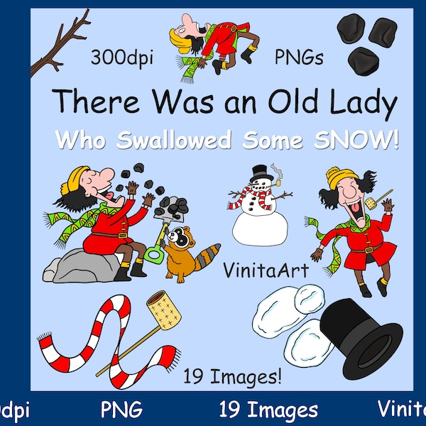 Old Lady Who Swallowed Snow Printable - Etsy