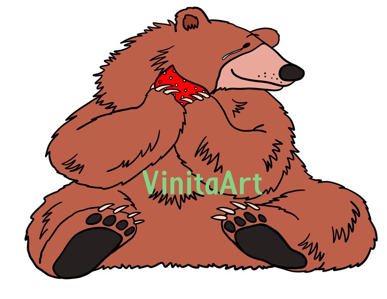 Bear Snores On Storybook Clipart Digital Download - Etsy