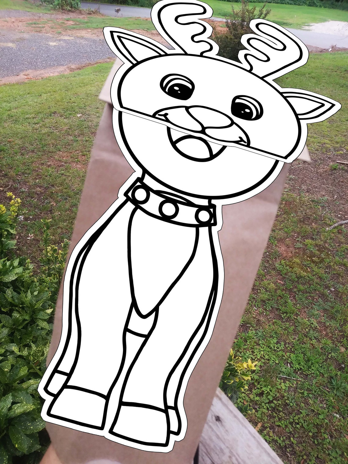 Reindeer Paper Bag Puppet Craft Template Digital Download - Etsy Canada