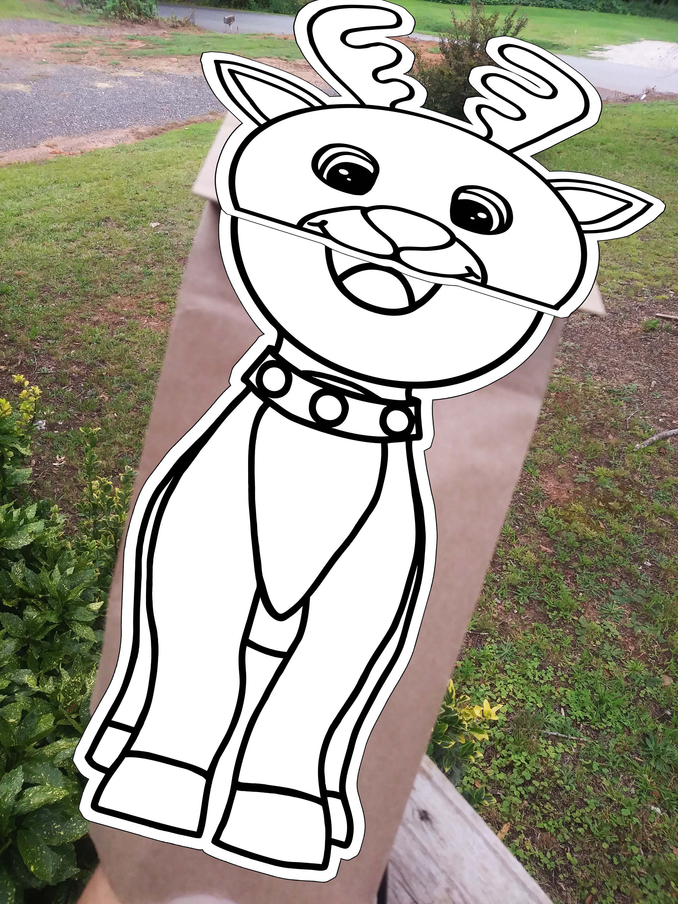 Reindeer Paper Bag Puppet Craft Template Digital Download - Etsy Canada
