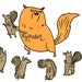 Those Darn Squirrels and the Cat Next Door, Storybook Clipart ...