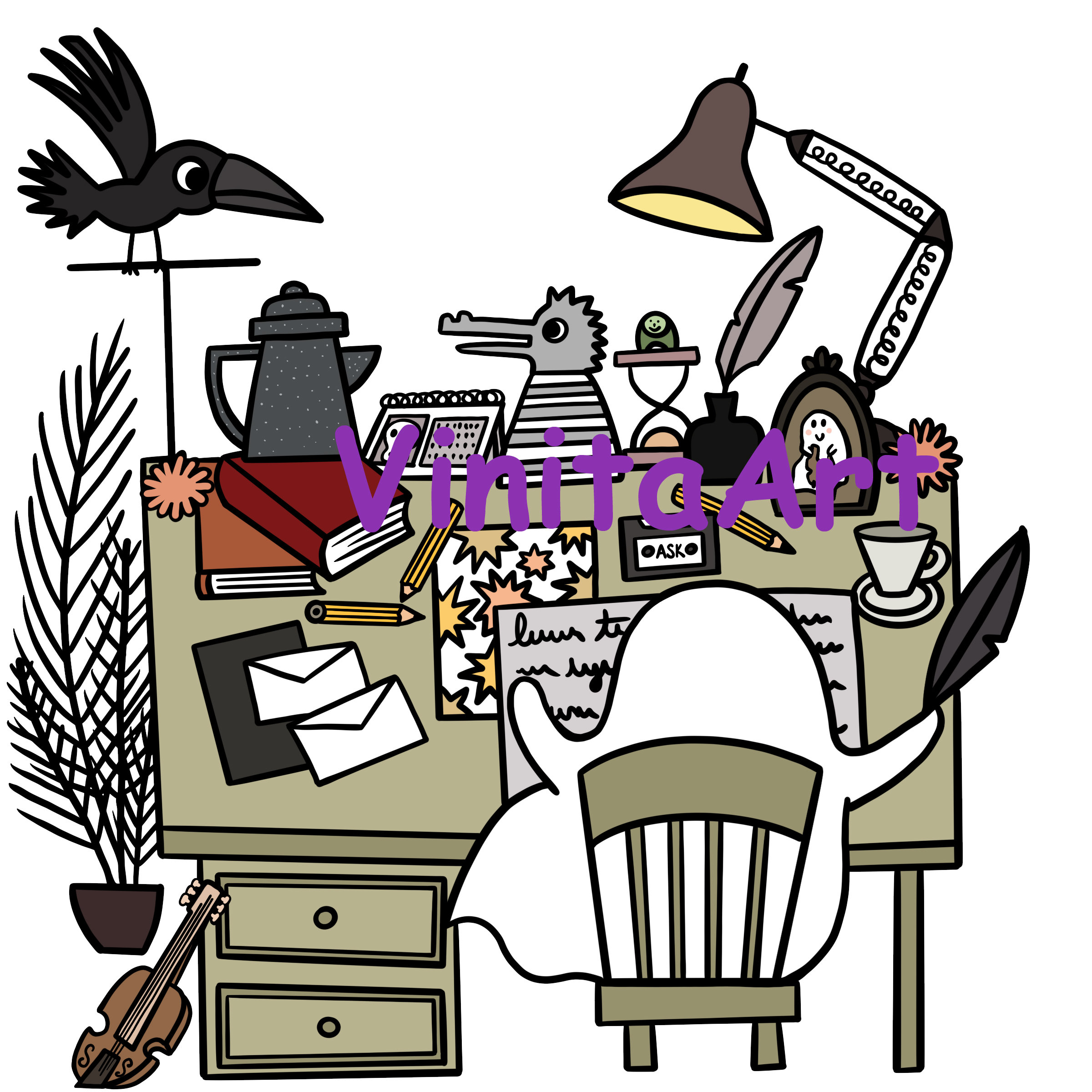 Messy Office Clipart