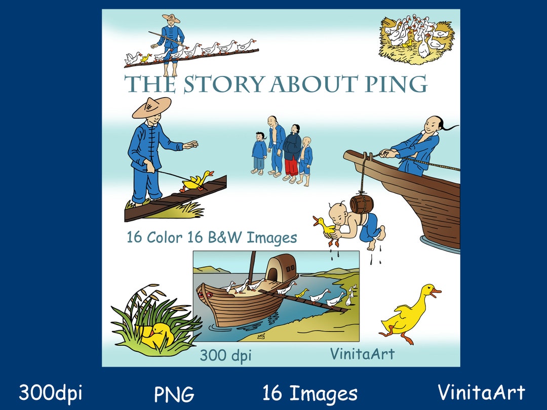 The Story About Ping, Printable Storybook, Clipart, Asian Story ...