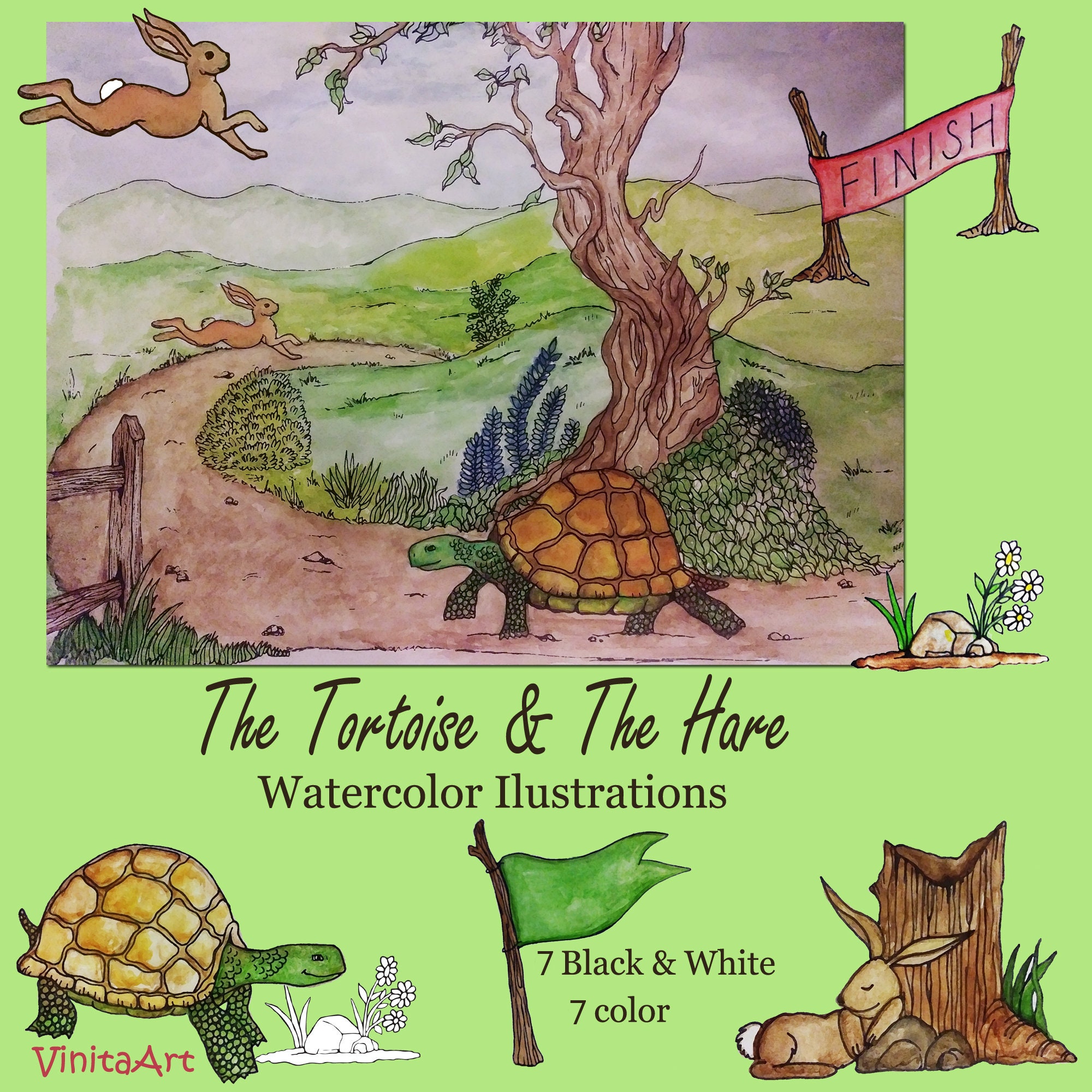 The Tortoise And The Hare Coloring