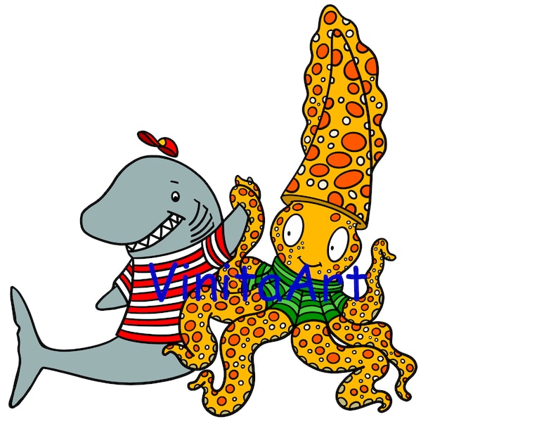Clark the Shark Storybook Clipart Digital Download Coloring - Etsy