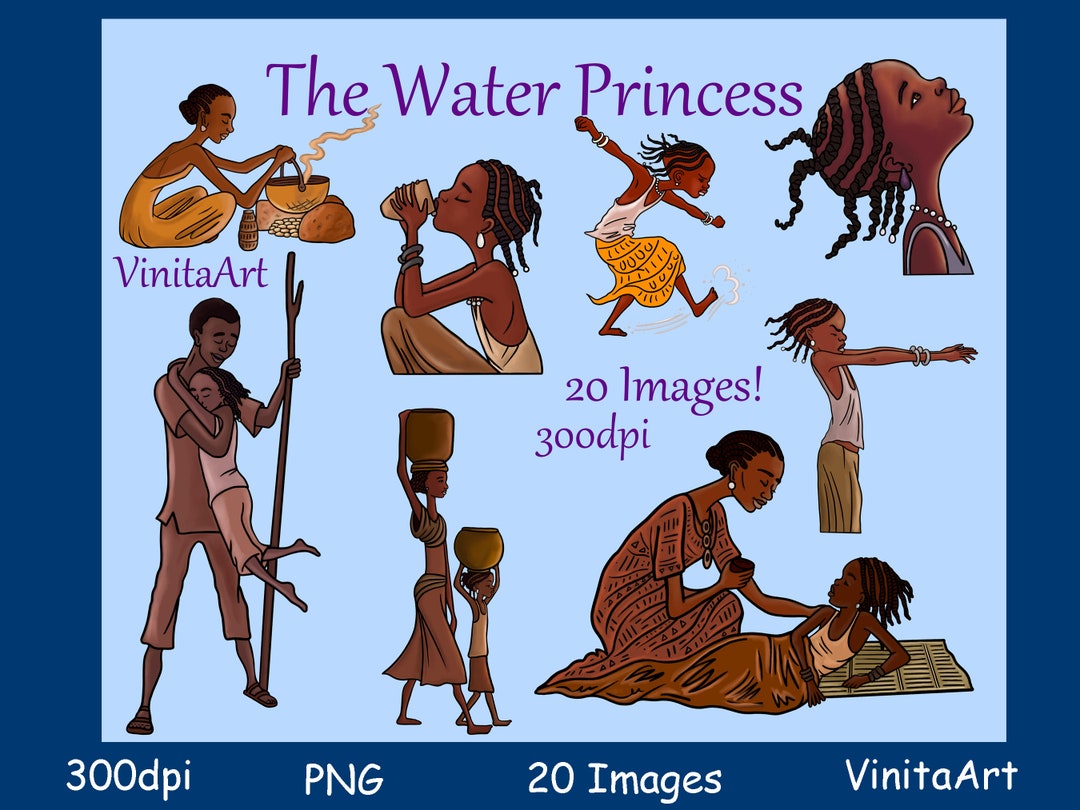 The Water Princess, Storybook Clipart, Digital Download, Printable ...