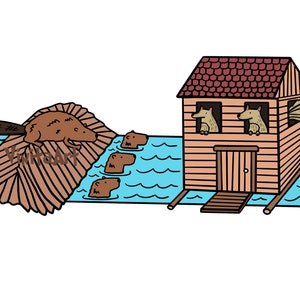 Those Darn Squirrels and the Cat Next Door, Storybook Clipart ...