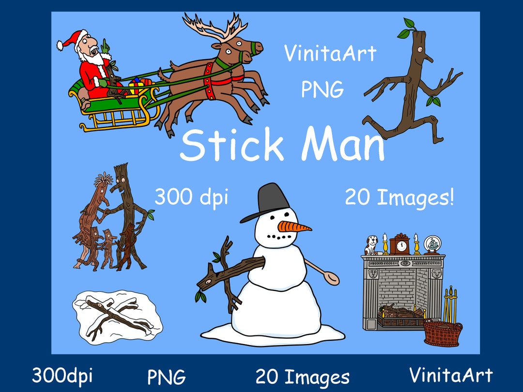 Stick Man Storybook Clipart Digital Download Printables - Etsy UK