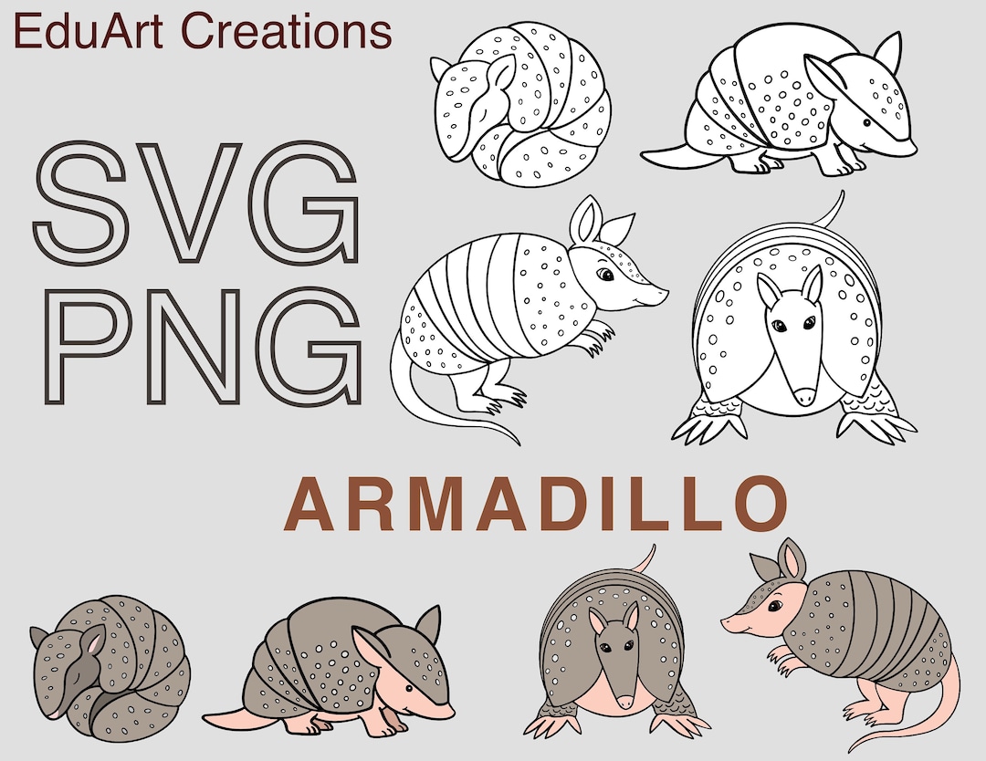 Armadillos Svg,armadillo SVG, Armadillo Clipart, Armadillo Print File, Animals Svg,wild Animal ...