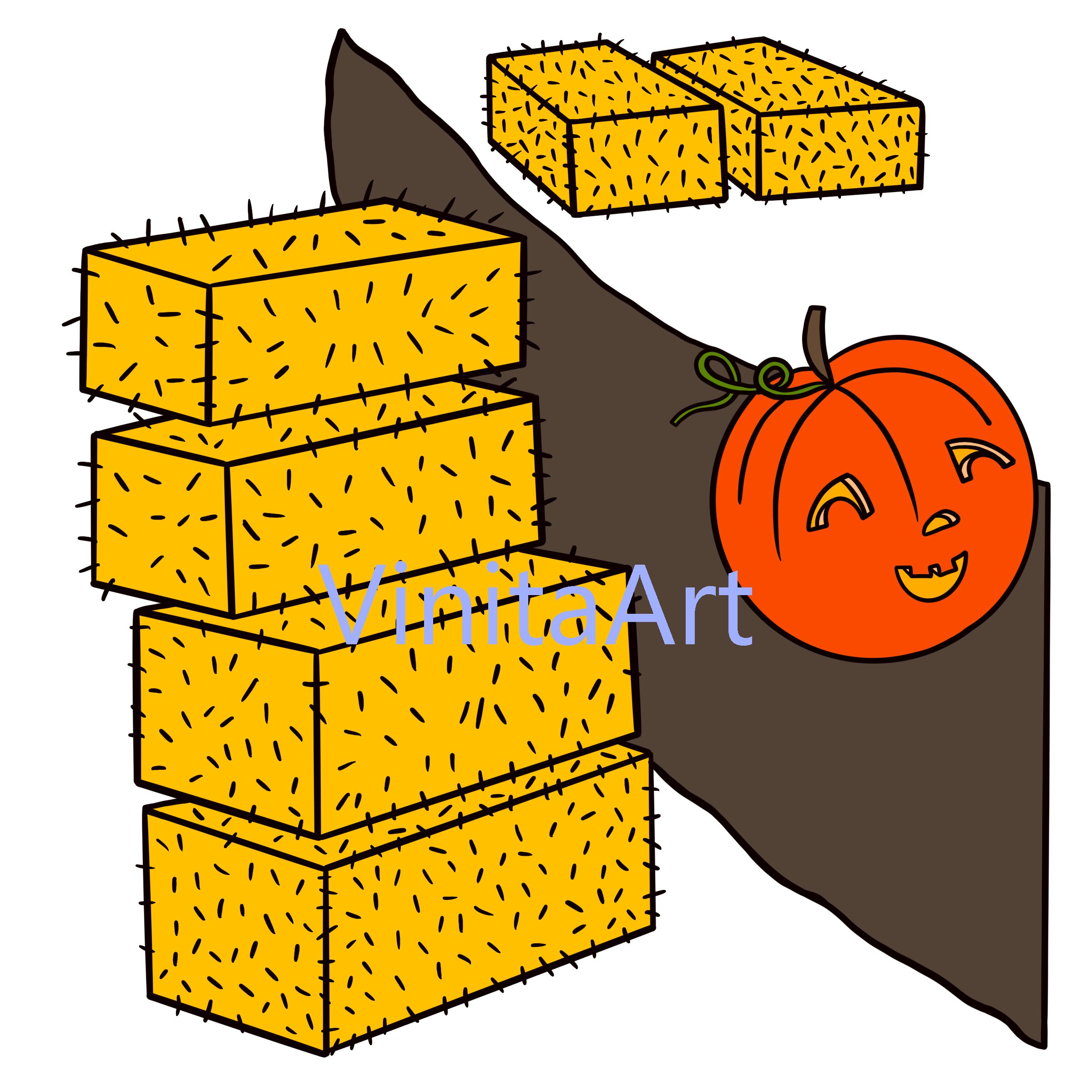 Halloween Clipart the Itsy Bitsy Pumpkin Storybook Clipart | Etsy