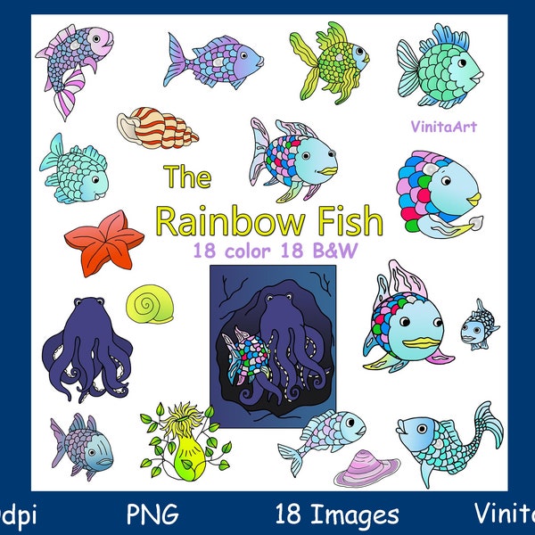 Rainbow Fish - Etsy