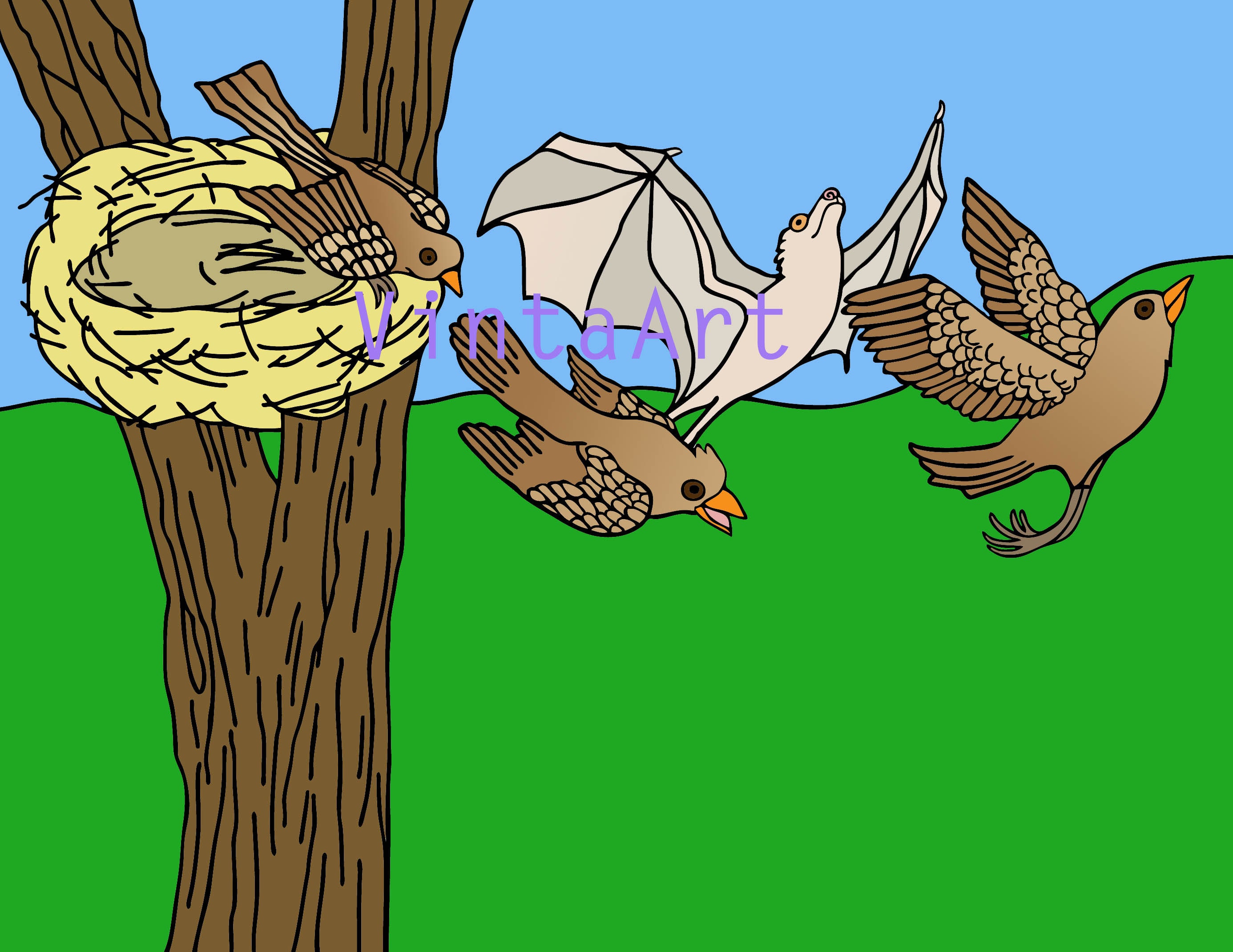 Stellaluna Story Book Clip Artstella Luna Digital - Etsy