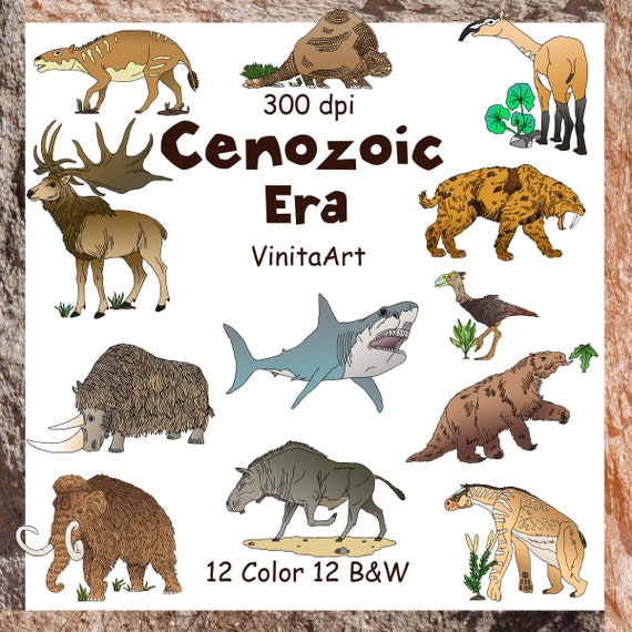 From The Cenozoic Era Animals And Plants